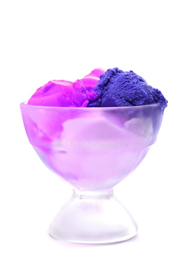 Helado Violeta Azul Del Color Del ADN Sobre Blanco Foto de archivo ...