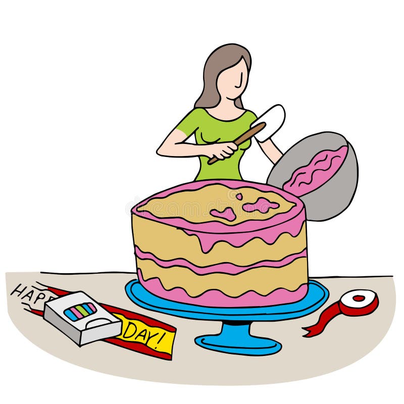 Helar la torta ilustración del vector. Ilustración de velas - 40807623