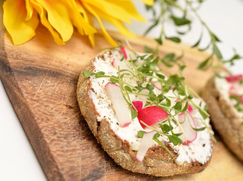 Helathy Breakfast with Whole Grain Rolls Stock Image - Image of natural ...