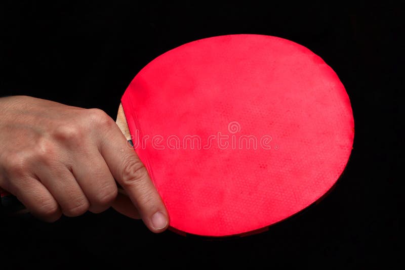 Held Backhand in Shake Hand Style for Table Tennis. Stock Photo - Image ...