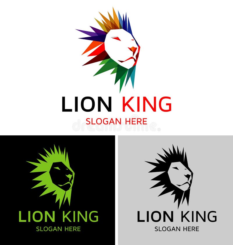 Helden-Lion King Logo vektor abbildung. Illustration von graphik - 85738419