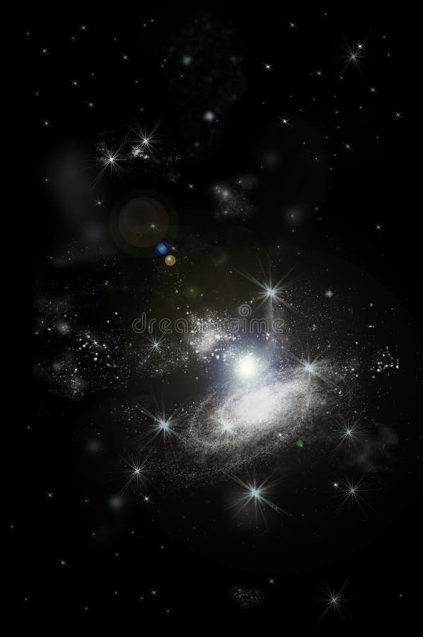 Heldere Ster in ruimte stock illustratie. Illustration of avond - 17032942