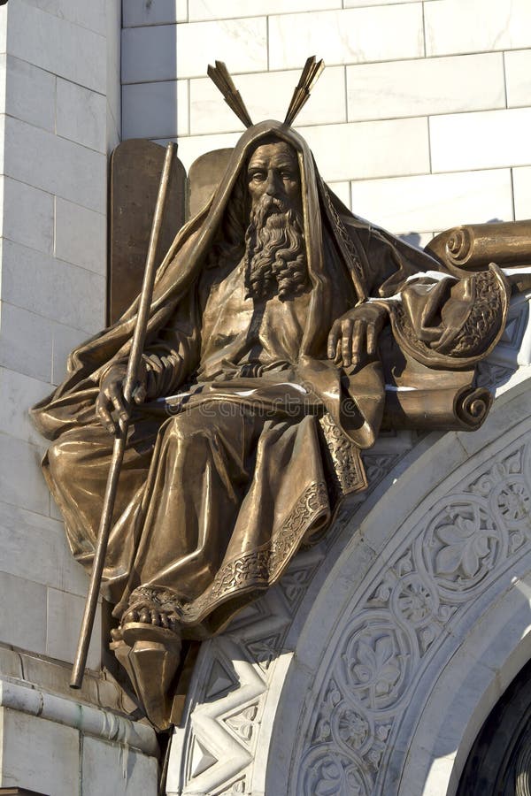 Londen - De Patriarchen Adam, Abraham, Mozes En David Op Het ...