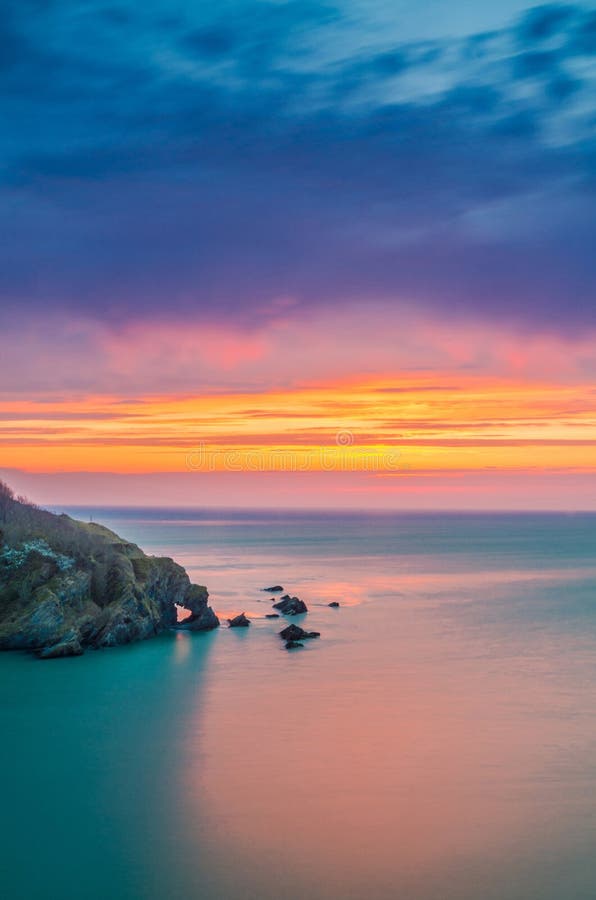 Hele bay after sunset stock photo. Image of atlantic - 40000252