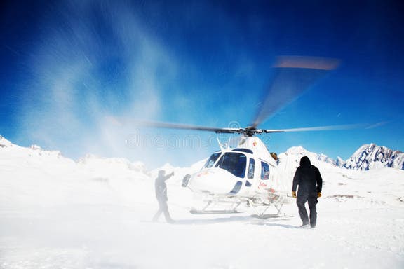 Heli-Skiing editorial stock photo. Image of plane, skiing - 4775163