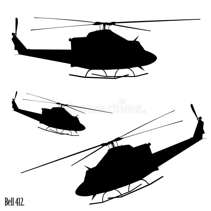 Helicóptero Bell 412 ilustración del vector. Ilustración de original ...