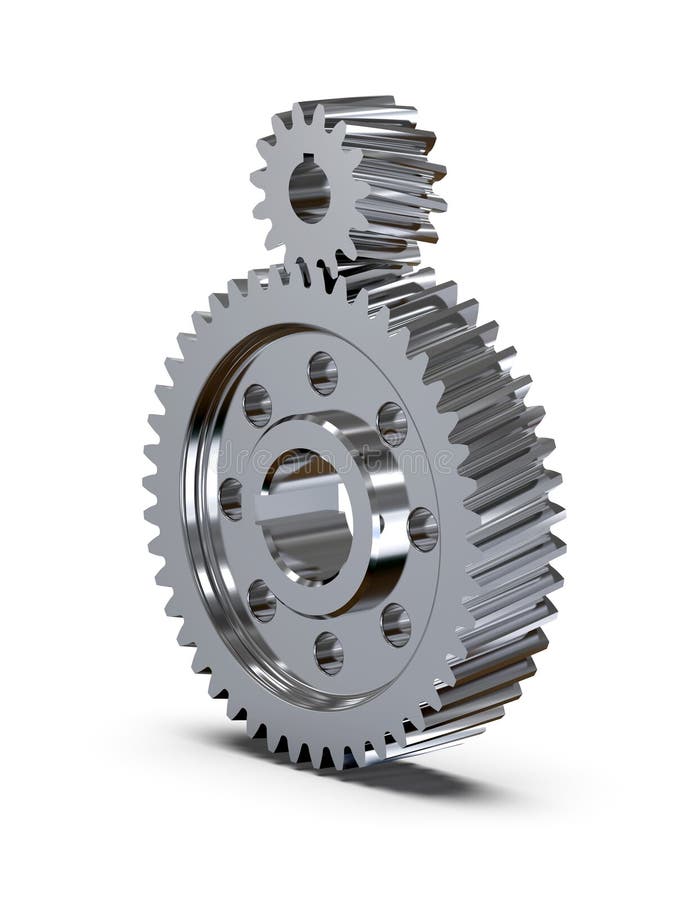 Helical Bevel Gear. Low-speed Gear Train. 3D Rendering Stock ...