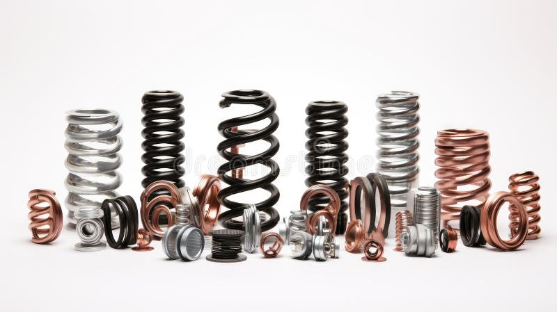 Helical coil spring stock illustration. Illustration of application ...