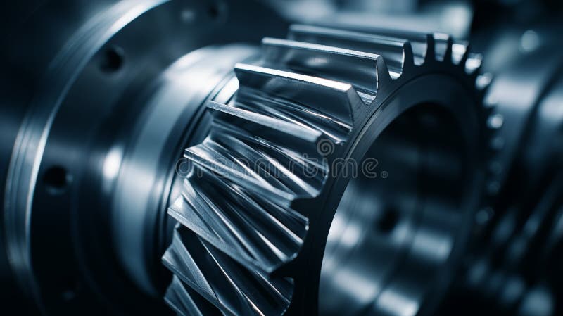 Helical Gear Macro Close-up with Sharp Steel Teeth Stock Photo - Image ...