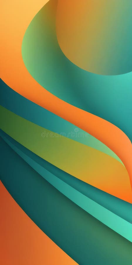 Helical Shapes in Orange and Green Stock Photo - Image of orange ...
