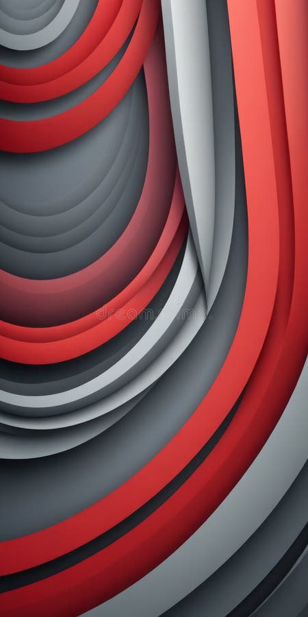 Helical Shapes in Red and Gray Stock Photo - Image of background ...