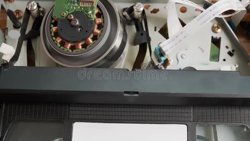 Video Vhs Helical Head Mechanism Stopping and Ejecting a Videotape ...