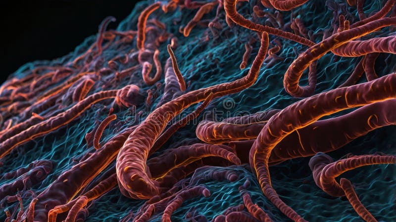 Helicobacter Pylori: a Microscopic View of Spiral Bacteria Stock ...