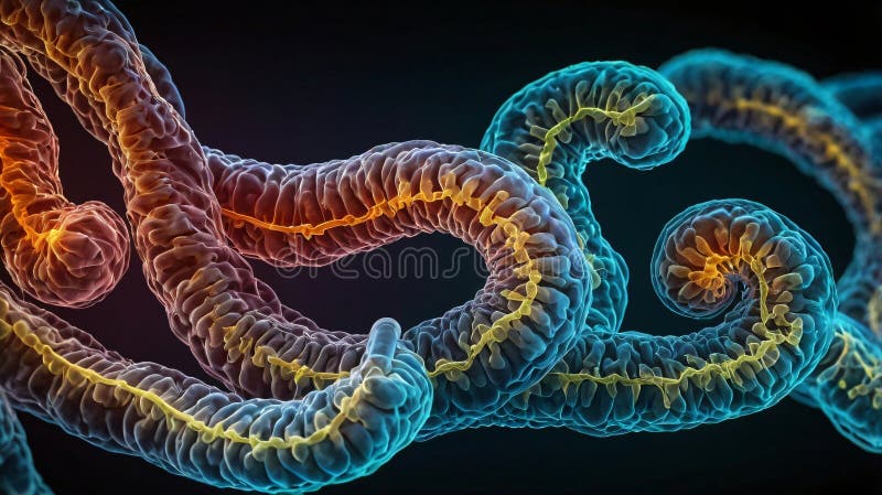 Helicobacter Pylori: a Microscopic View of Spiral Bacteria Stock ...