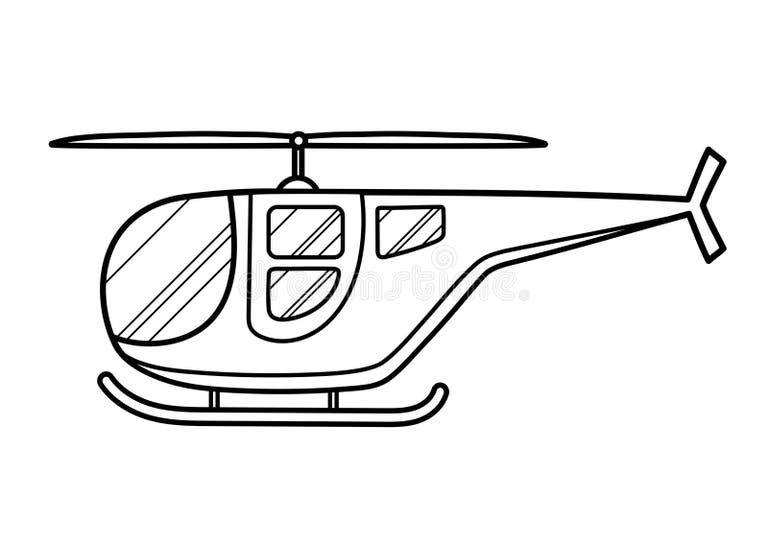 Outline Rescue Helicopter Aircraft Vehicle Icon Stock Illustrations ...