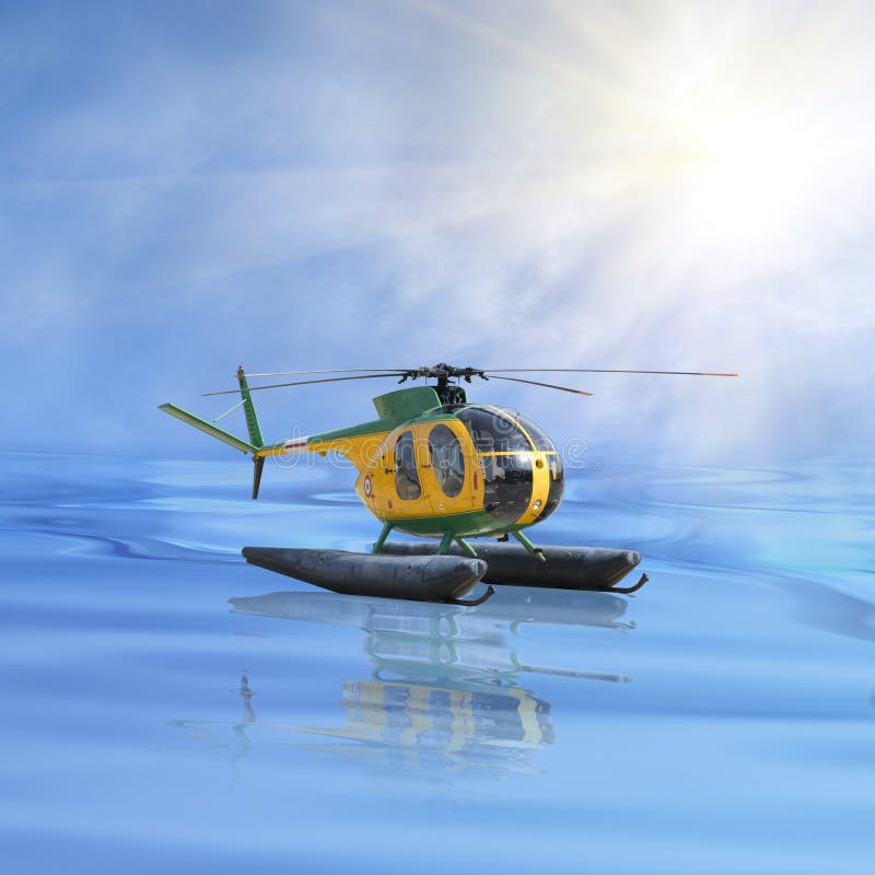 Helicopter Over Whitewater stock photo. Image of boat - 1427314