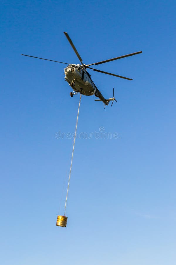 Helicopter High Lines Repair Stock Image - Image of continuity ...