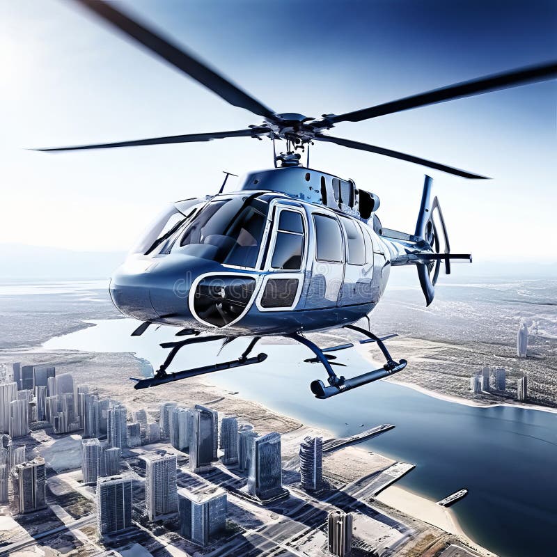 Helicopter Aerial Infrastructure Development Planning and Cons Stock ...