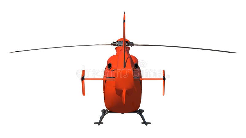 Helicopter 1- Back View White Background 3D Rendering Ilustracion 3D ...