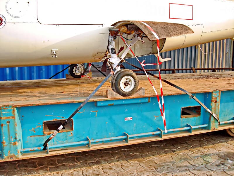 A Helicopter without Blades is Installed on a Cargo Platform and ...