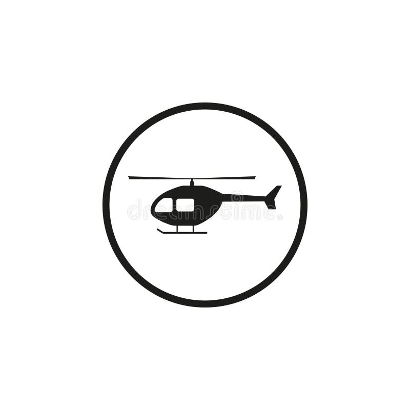 Helicopter, Chopper Icon. Vector Illustration, Flat Design. Stock ...