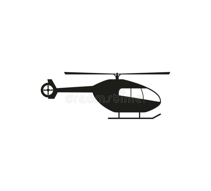 Helicopter, Chopper Icon. Vector Illustration, Flat Design. Stock ...