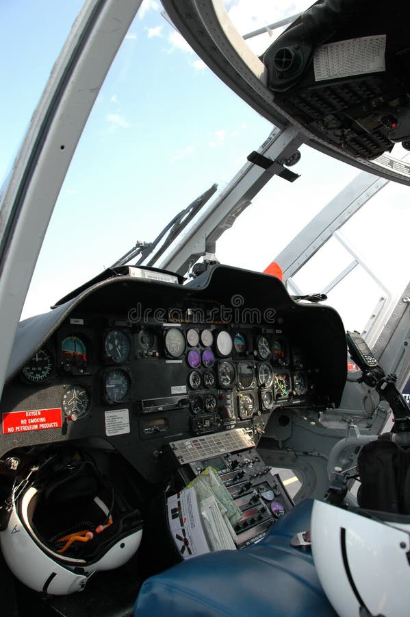 Helicopter Cockpit - Puma SA-330 Stock Image - Image of heavy, puma ...