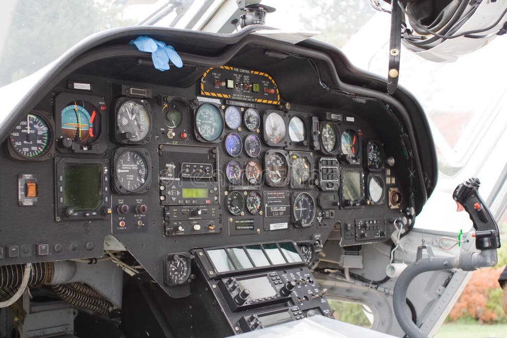 Helicopter cockpit stock image. Image of altimeter, compass - 3329715