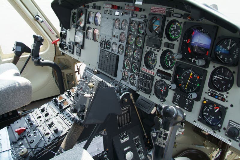 Helicopter cockpit stock image. Image of instrument, instrumentation ...