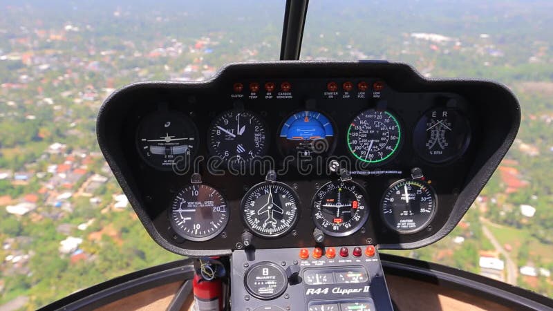 Helicopter Cockpit Dashboard Close Up Stock Video - Video of devices ...