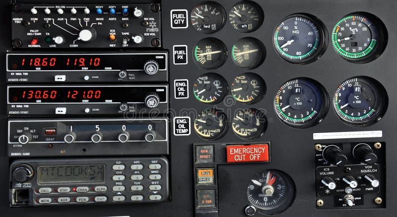 Helicopter control panel stock image. Image of flight - 51243109