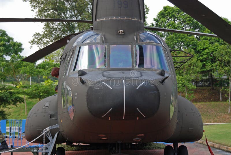 Helicopter Display in the Camp Stock Photo - Image of fighter, military ...