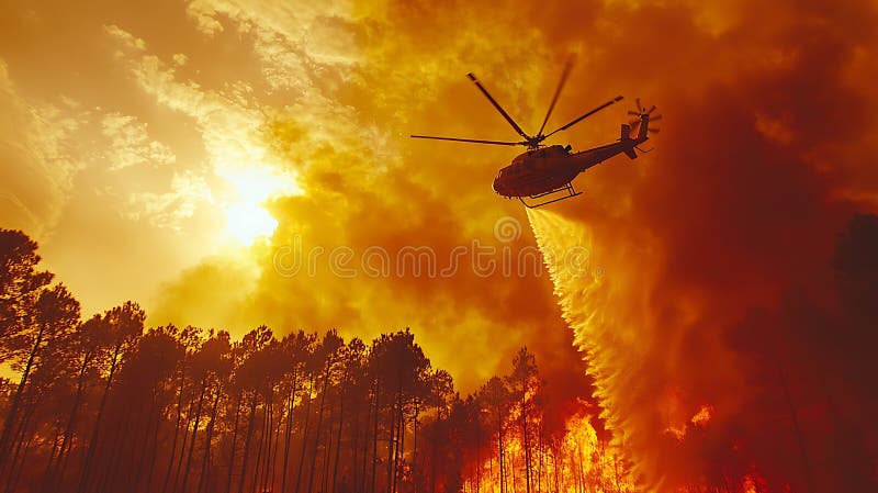 Helicopter Dousing Flames Stock Illustrations – 55 Helicopter Dousing ...
