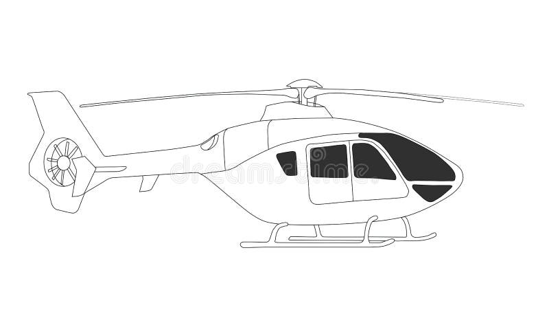Rescue Helicopter EC135 Vector Stock Vector - Illustration of clipart ...