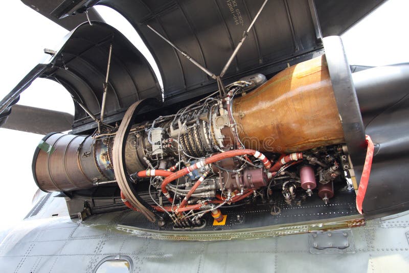 Helicopter engine stock photo. Image of mechanical, piping - 10089122