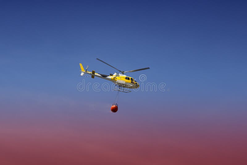 Helicopter Fighting Bush Fire - Aircraft Water Forest Fire Fighters ...
