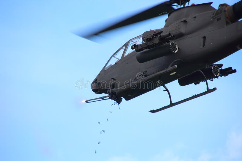 Helicopter Fire Machine Gun Stock Photo - Image of cobra, shooting ...