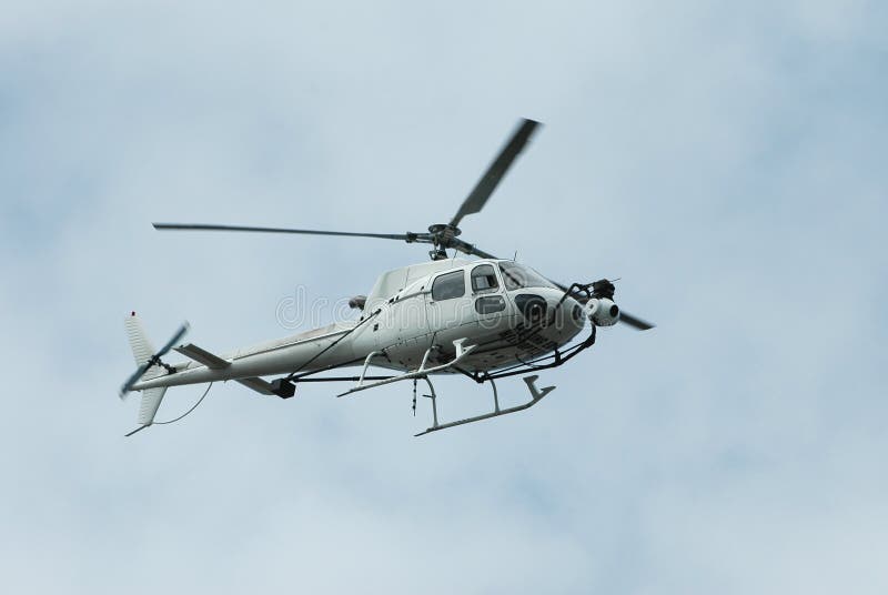 Helicopter in flight stock image. Image of flight, skis - 4804149