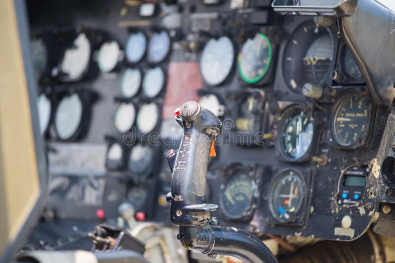 Helicopter Flight Control and Instrument Background Stock Image - Image ...