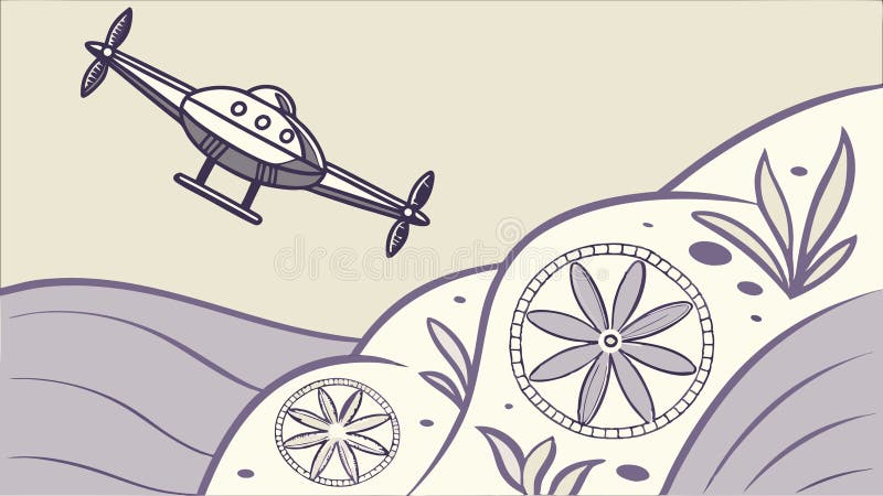 Helicopter Flying Over Abstract Patterns, Futuristic Vector, Vector ...