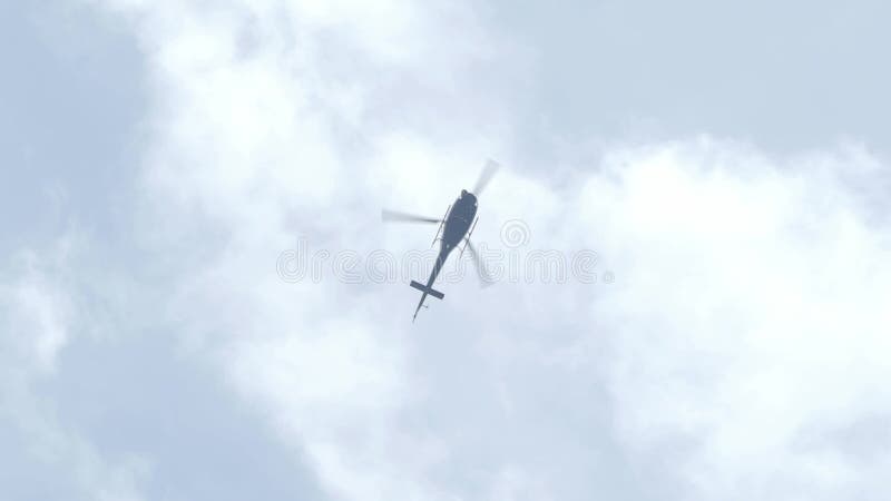Helicopter Flying in the Sky Low Angle Shot Footage Stock Video - Video ...