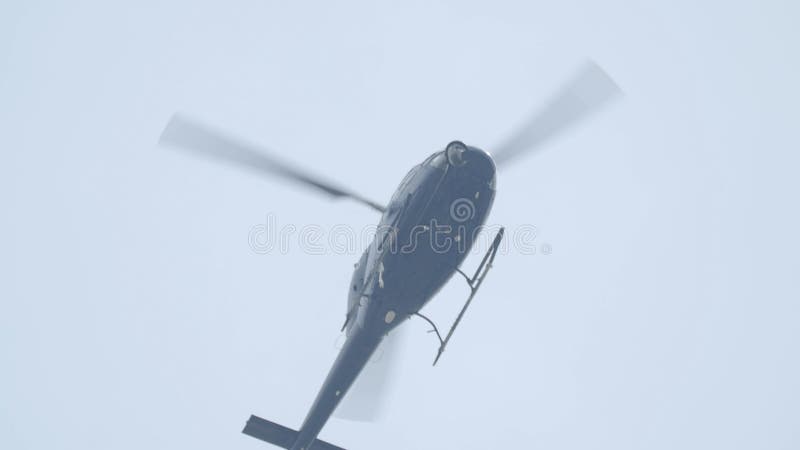 Helicopter Flying in the Sky Low Angle Shot Footage Stock Footage ...