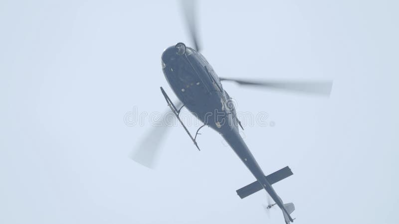 Helicopter Flying in the Sky Low Angle Shot Footage Stock Footage ...