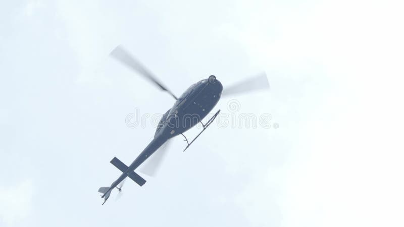 Helicopter Flying in the Sky Low Angle Shot Footage Stock Footage ...