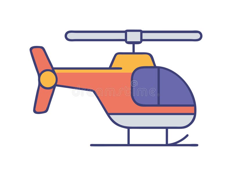 Helicopter Front View Icon stock vector. Illustration of aircraft ...