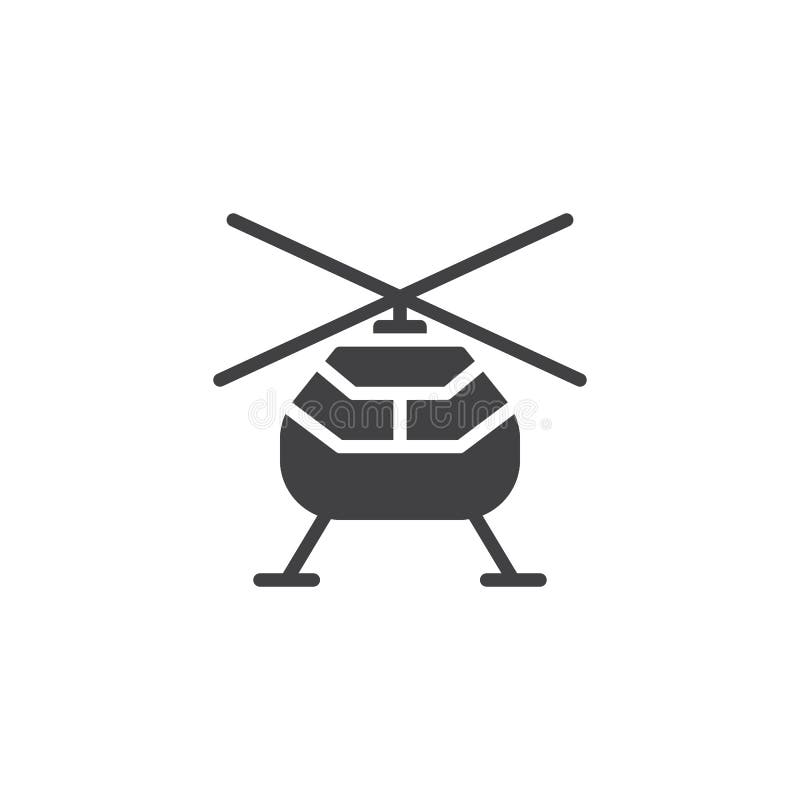 Helicopter Front View Vector Icon Stock Vector - Illustration of ...