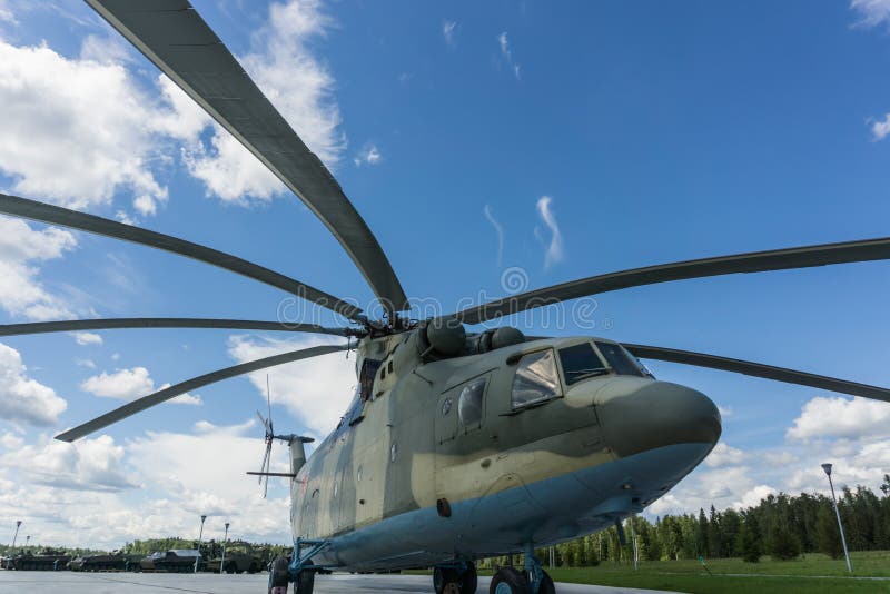 The Helicopter is on the Ground Stock Photo - Image of aircraft, help ...