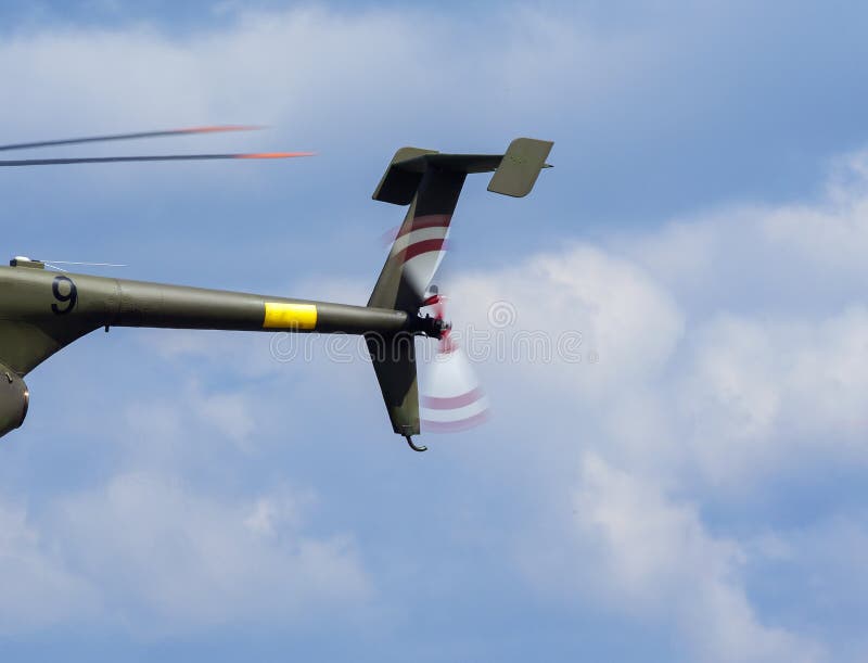 Helicopter Rear Side Isolated Stock Image - Image of leaving ...