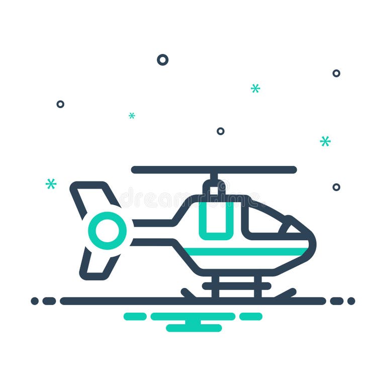 Mix Icon for Helicopter, Aviation and Aircraft Stock Vector ...