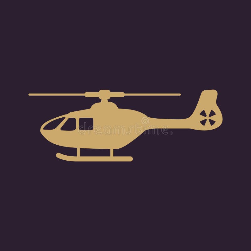 The Helicopter Icon. Copter Symbol Stock Vector - Illustration of ...